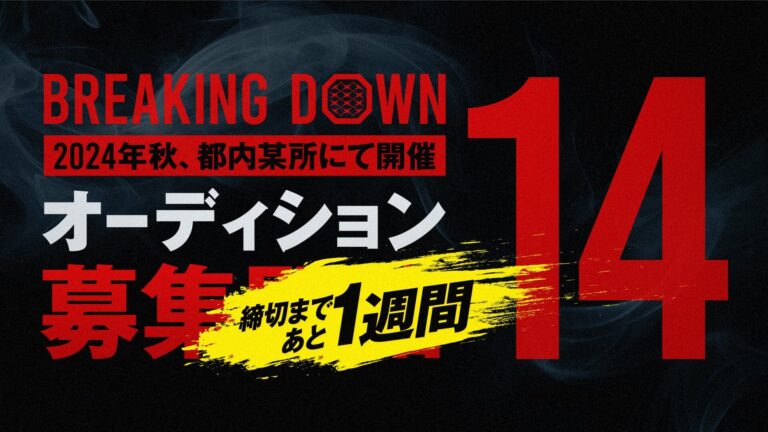 【最新情報】ブレイキングダウン14 勝敗予想、喧嘩自慢の対戦カード、開催日程まとめ【格闘技 BreakingDown14】